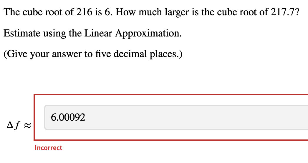 Solved The Cube Root Of 216 Is 6 How Much Larger Is The Chegg