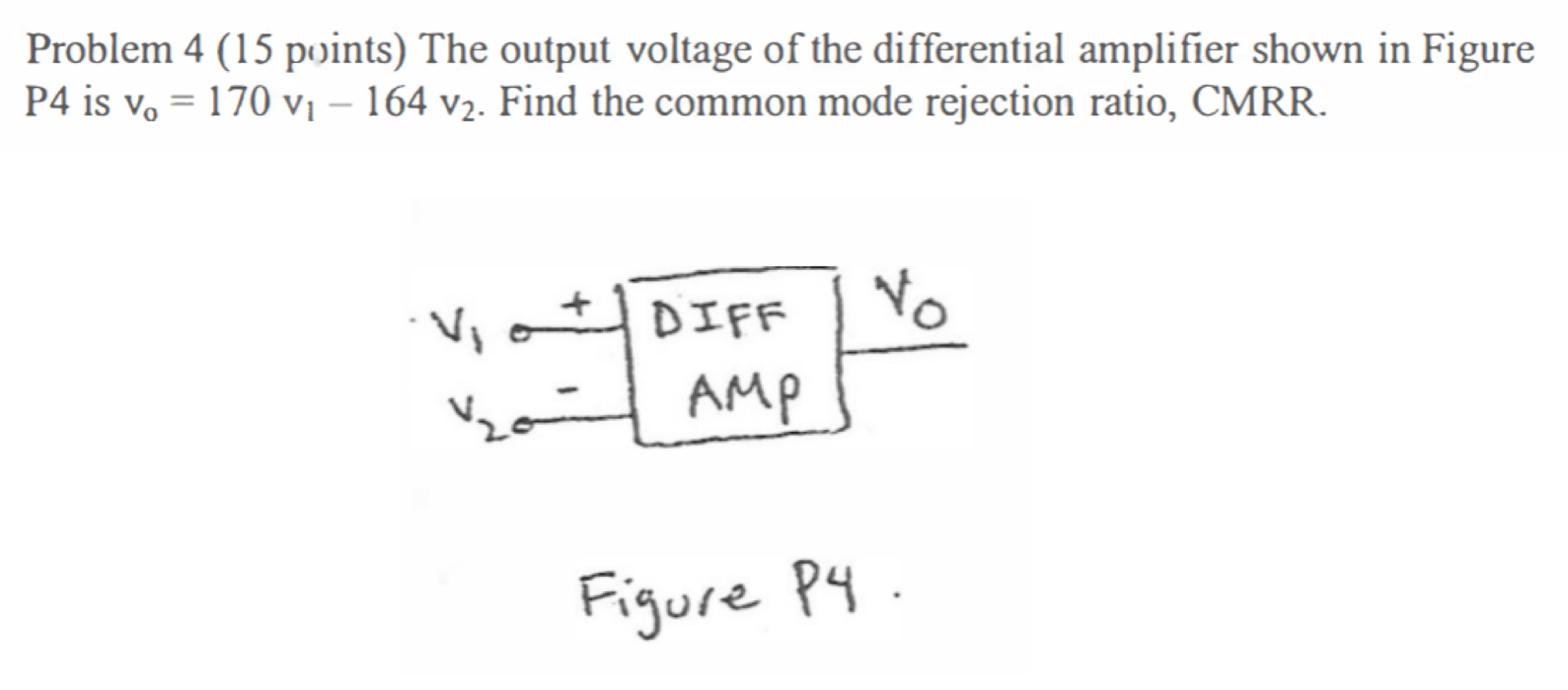 Solved Problem 4 (15 ﻿points) ﻿The output voltage of ﻿the | Chegg.com