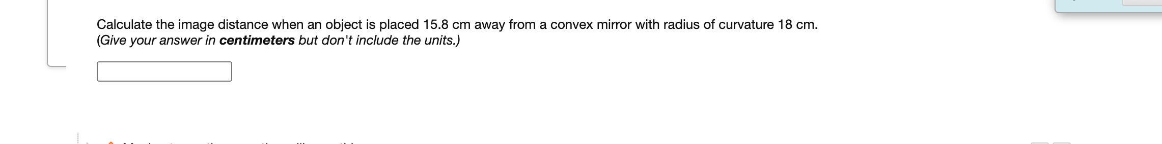 Solved Calculate the image distance when an object is placed | Chegg.com