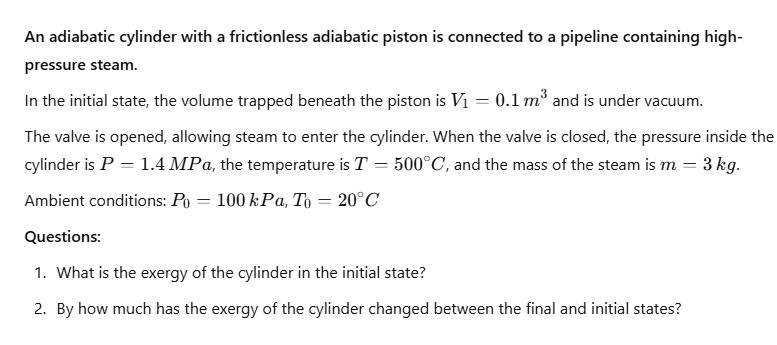 Solved An ﻿adiabatic cylinder with a frictionless adiabatic | Chegg.com