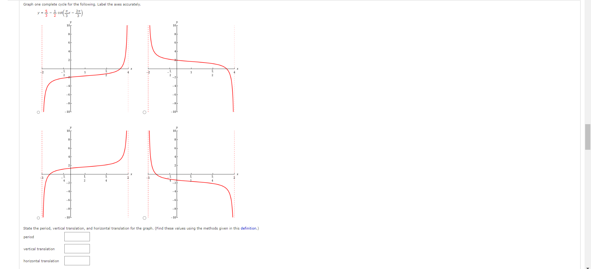 Solved Graph one complete cycle for the following. Label the | Chegg.com