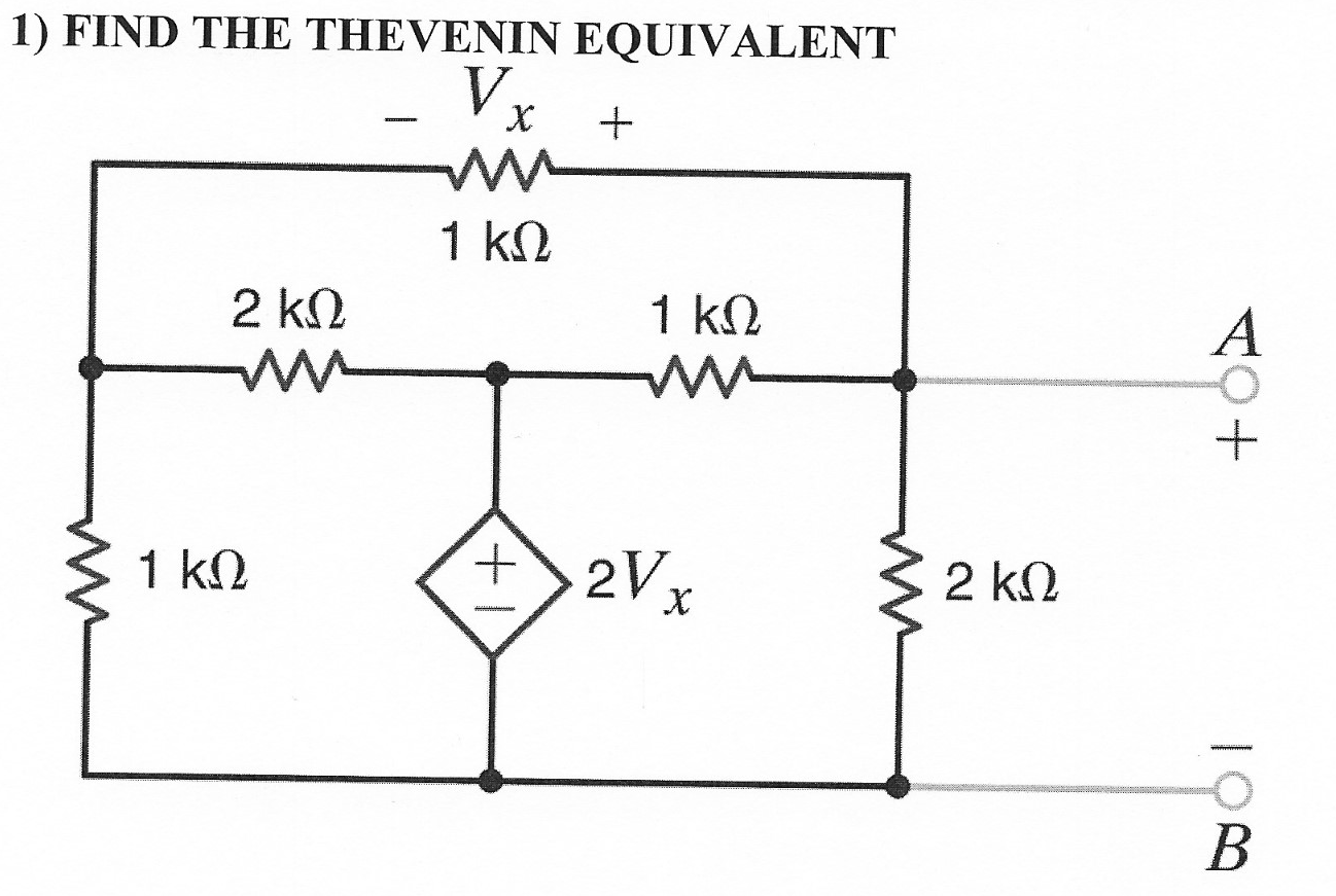 Solved FIND THE THEVENIN EQUIVALENT | Chegg.com