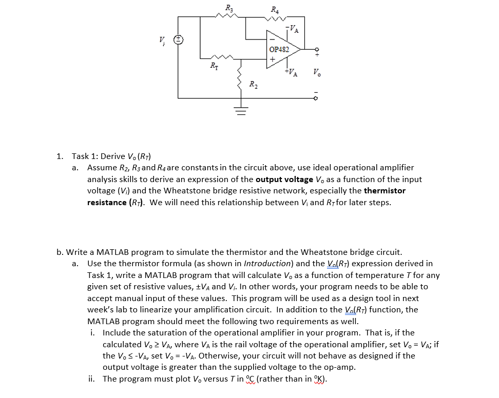 ou OP482 1. Task 1: Derive V. (RT) a. Assume R2, R3 | Chegg.com