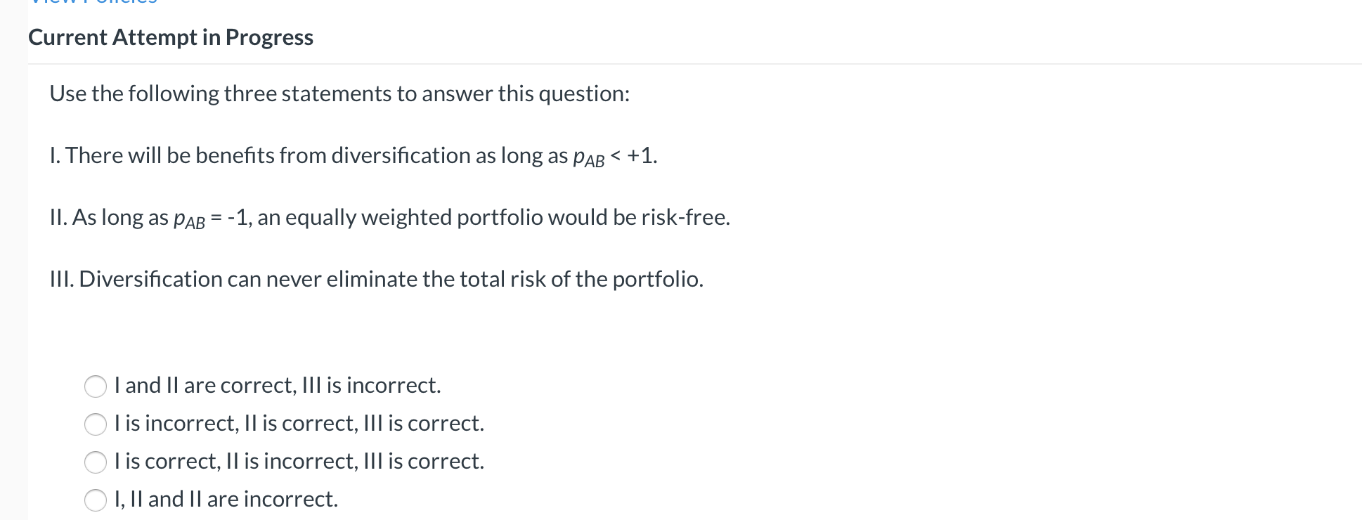 Solved urrent Attempt in Progress Use the following three | Chegg.com