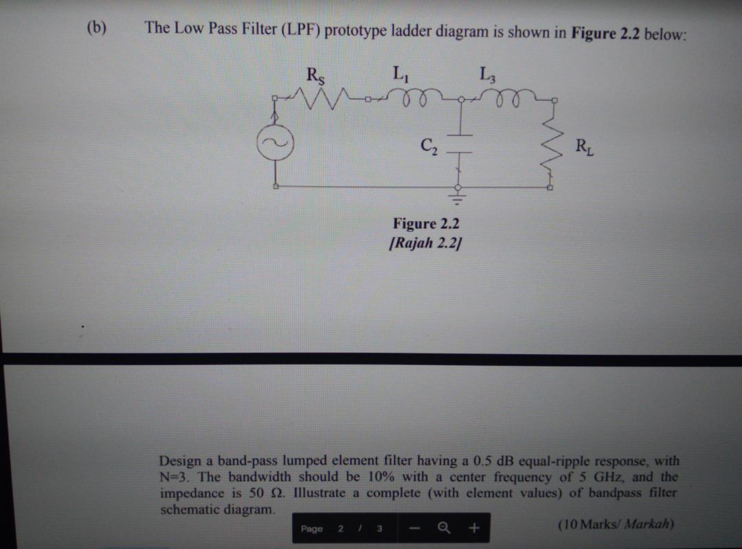 Solved Question 2 (a) Design a maximally flat 4th order | Chegg.com