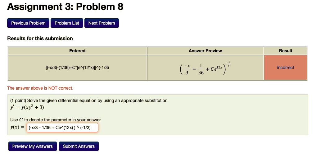 Solved Assignment 3 Problem 8 Previous Problem Problem List 3925