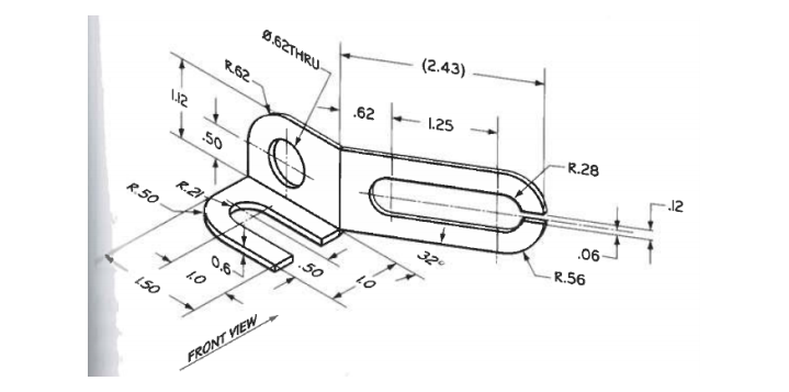 Solved 1. Draw necessary views, including complete auxiliary | Chegg.com