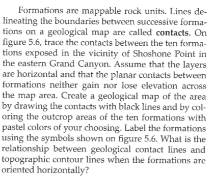 Solved Formations are mappable rock units. Lines de- | Chegg.com