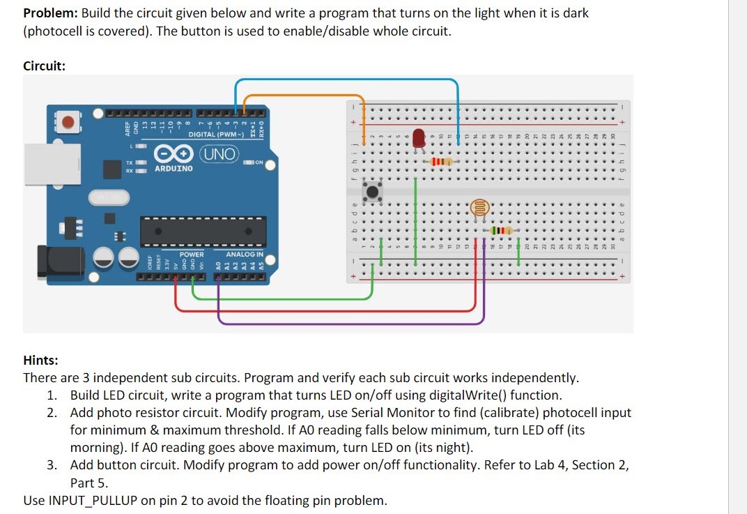 Solved Problem: Build the circuit given below and write a | Chegg.com