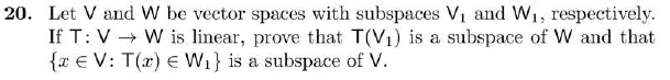 Solved Let V and W be vector spaces with subspaces V1 and | Chegg.com