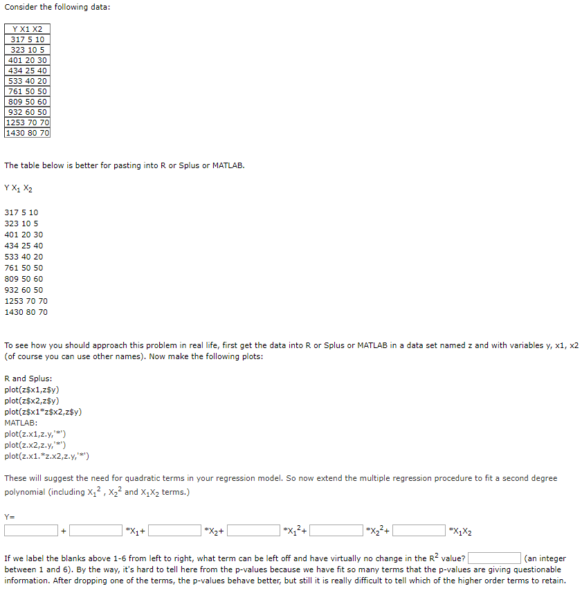 ANSWER IN MATLAB AND SHOW WHAT Y = AND WHAT CAUSES NO | Chegg.com