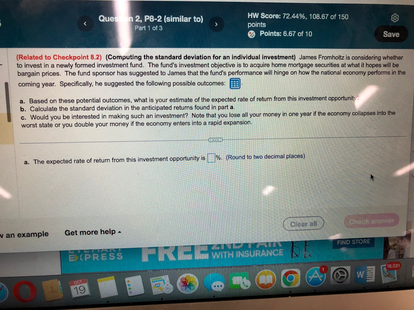 Solved (Related to Checkpoint 8.2) (Computing the standard | Chegg.com