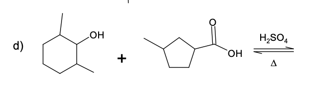 Solved Esterification reaction of the following compounds | Chegg.com