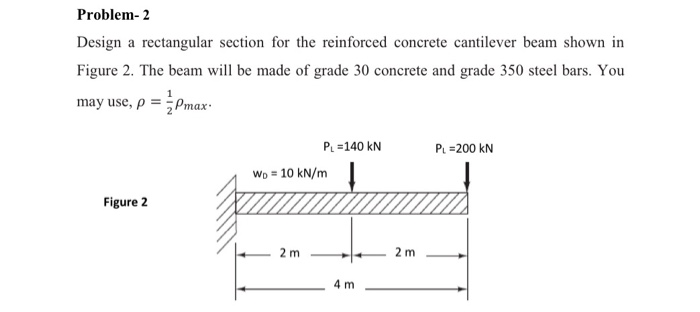 Solved Problem-2 Design a rectangular section for the | Chegg.com