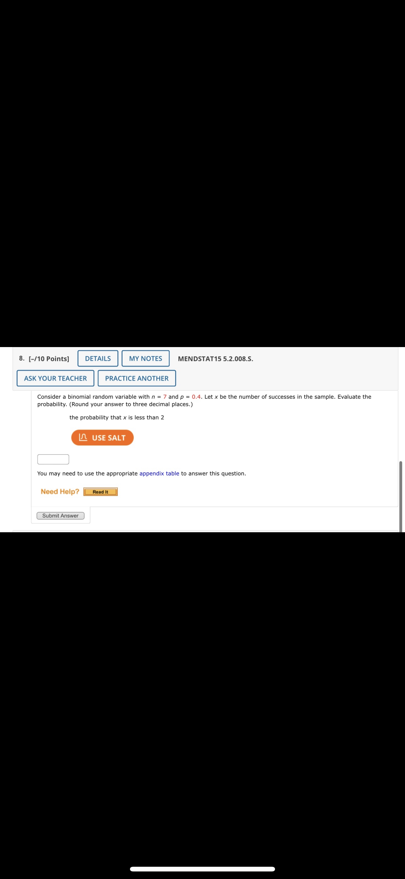 Solved Consider a binomial random variable with \( ﻿n=7 \) | Chegg.com