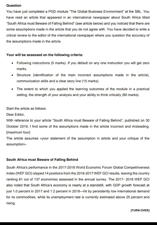 Solved Question You have just completed a PGD module "The | Chegg.com