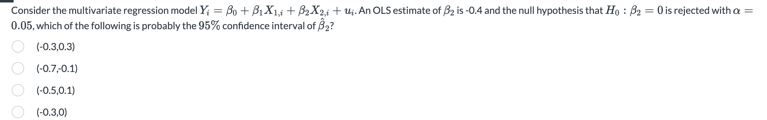 Solved Consider the multivariate regression model | Chegg.com