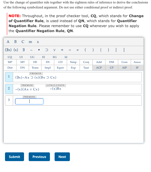 Solved Use the change of quantifier rule together with the | Chegg.com