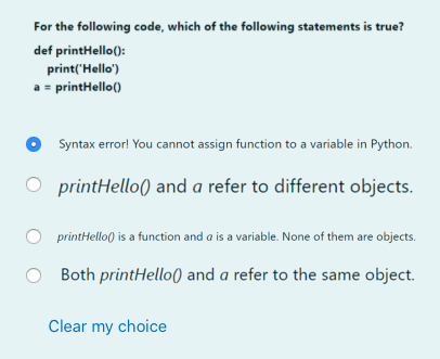 Solved For the following code, which of the following | Chegg.com