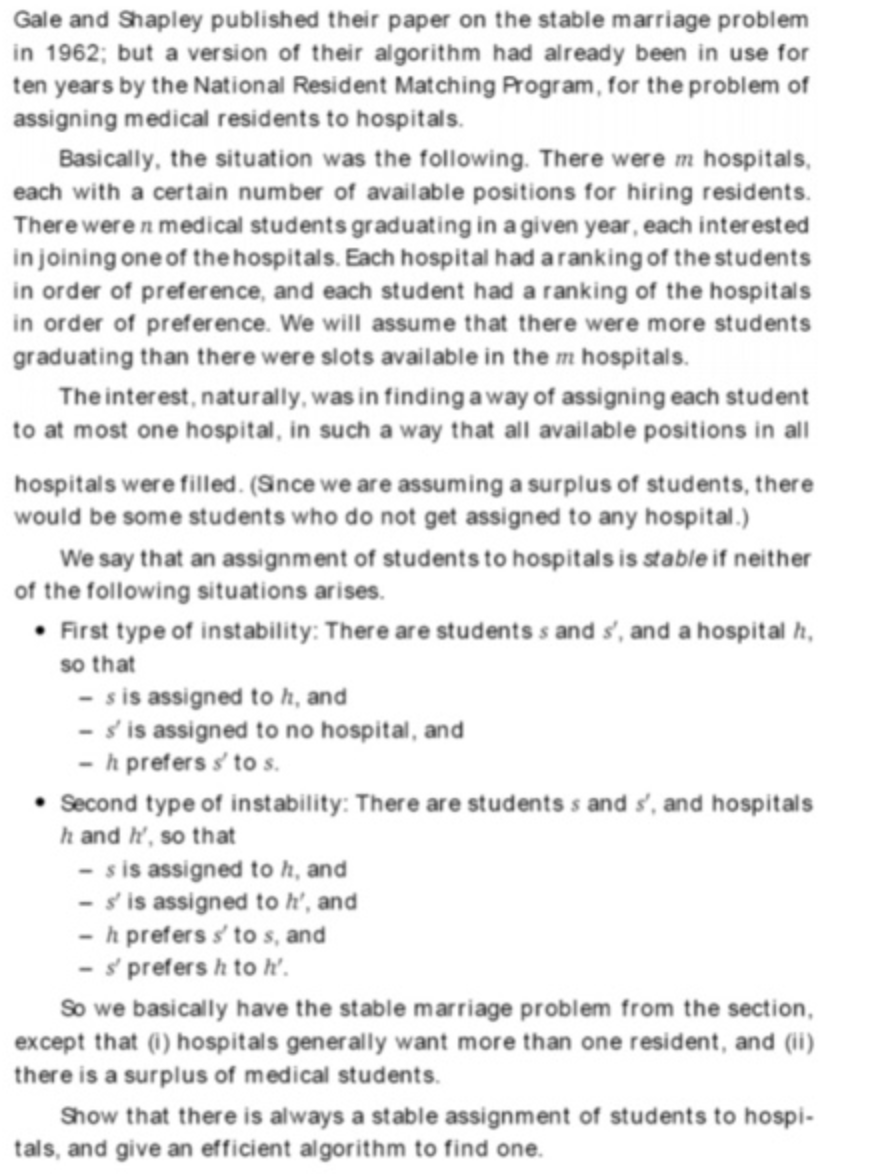 Solved Gale and Shapley published their paper on the stable | Chegg.com