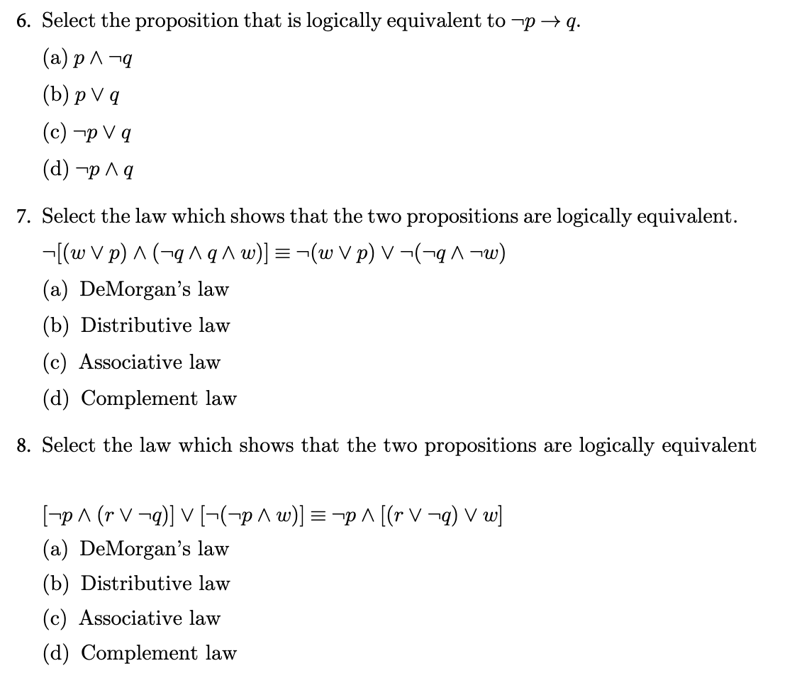 solved-6-select-the-proposition-that-is-logically-chegg