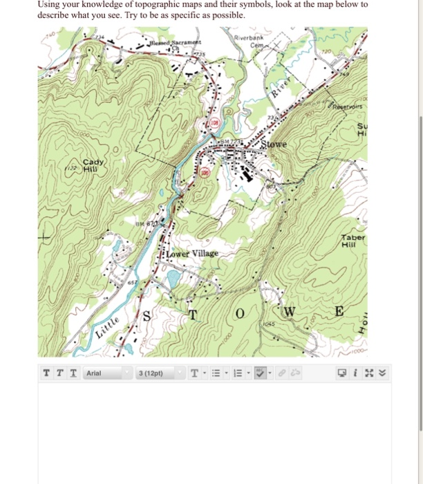 Solved Using your knowledge of topographic maps and their | Chegg.com