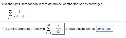 Solved Use the Limit Comparison Test to determine whether | Chegg.com