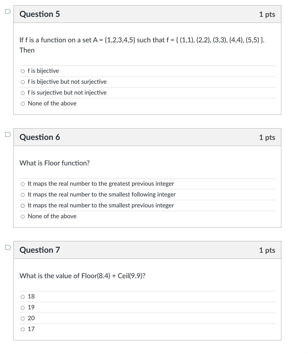 Solved If f is a function on a set A={1,2,3,4,5} such that | Chegg.com