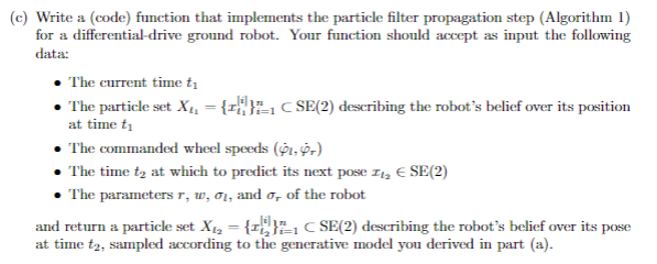 Input: Particle set Xt={xt[i]}i=1n sampled from | Chegg.com