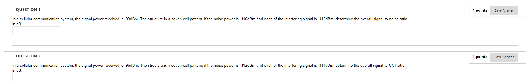 Solved in dB. QUESTION 2 in dB | Chegg.com