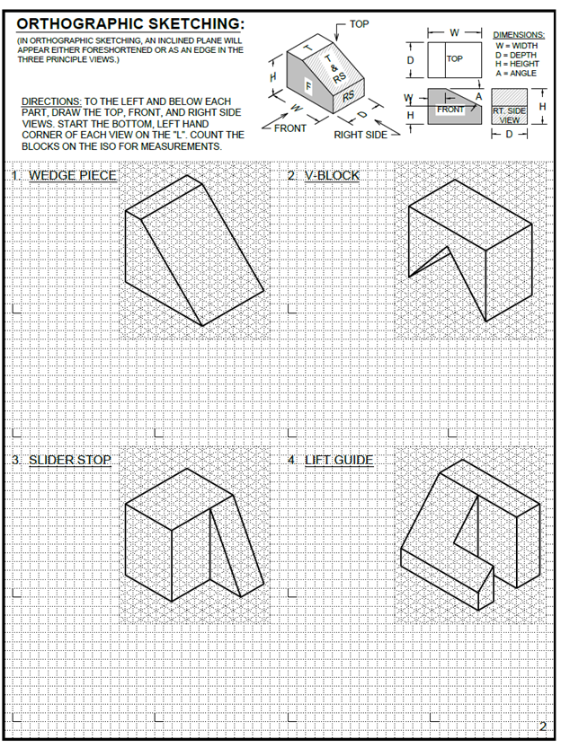 Solved ORTHOGRAPHIC SKETCHING: (ORTHOGRAPHIC SKETCHING IS A | Chegg.com