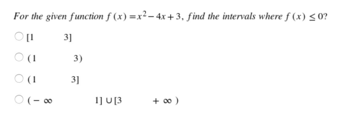 Solved For the given function f (x)=x2- 4x +3, find the | Chegg.com