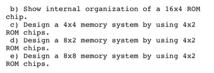 Solved chip. ROM chips. ROM chips. ROM chips. b) Show | Chegg.com