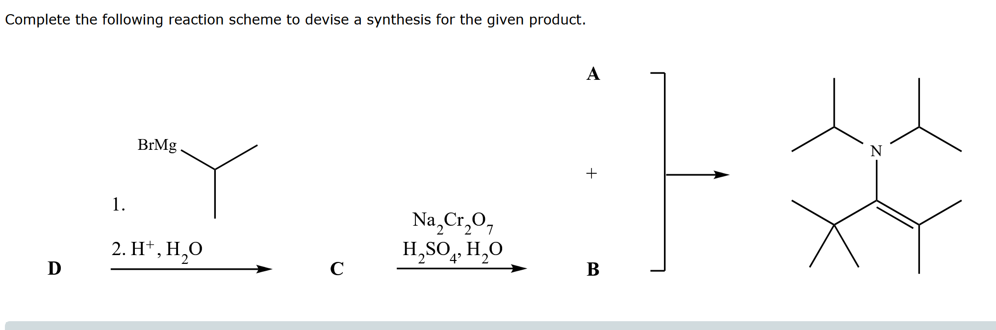 Solved Complete the following reaction scheme to devise a | Chegg.com