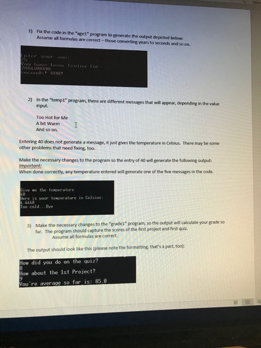 Solved Can some one fix the code to make them look like cmd | Chegg.com
