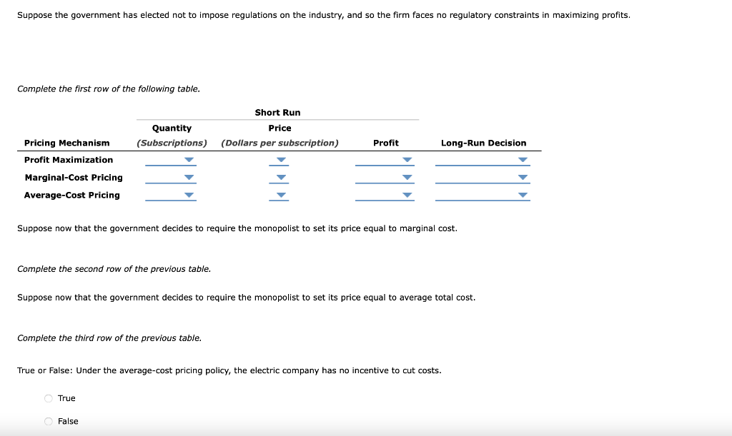 Solved 9. Regulating a natural monopoly curve for | Chegg.com