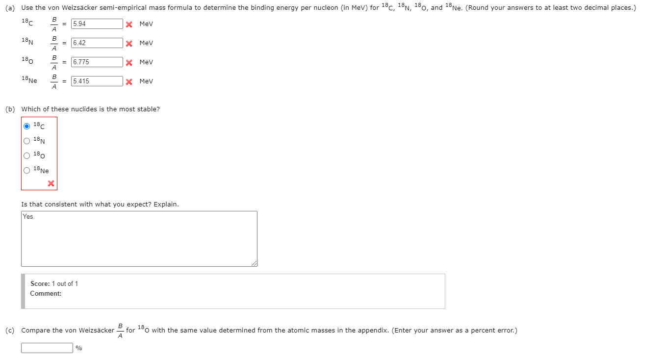 Solved (a) Use the von Weizsäcker semi-empirical mass | Chegg.com