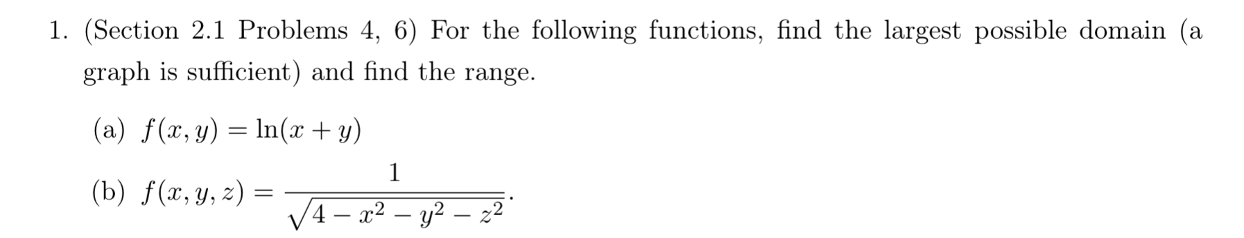 Solved Section 2 1 problems 4 6 for The Following