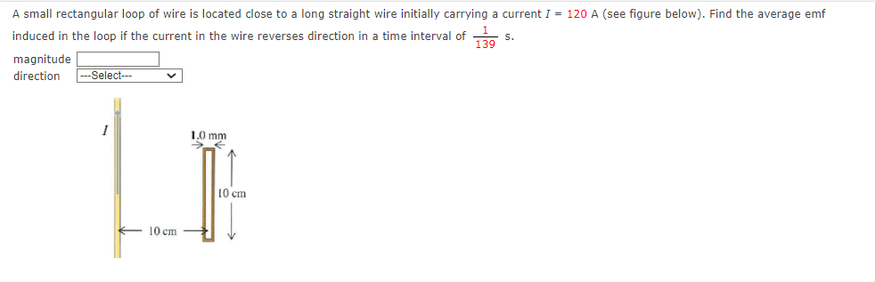 Solved A small rectangular loop of wire is located close to | Chegg.com