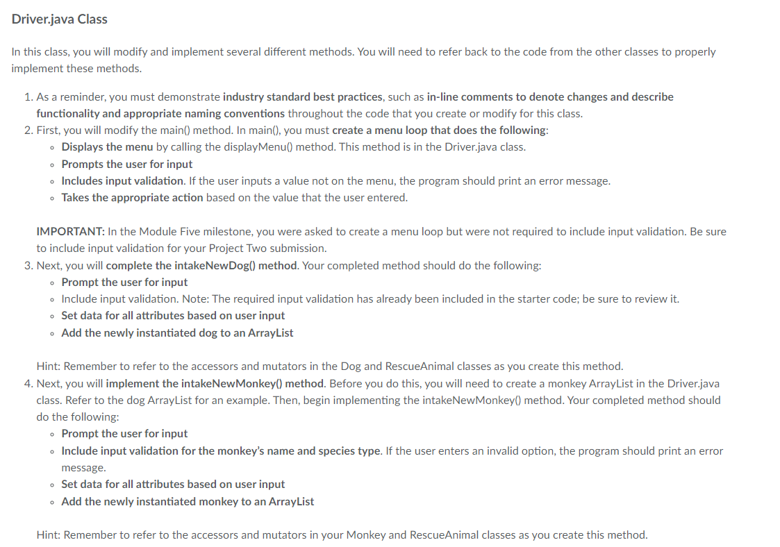 Please help complete the menu code in JAVA The | Chegg.com