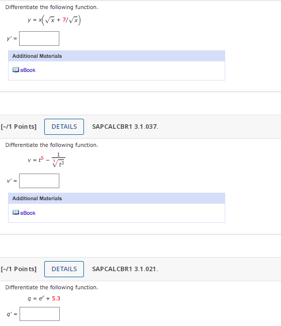 Solved Differentiate the following function. y = x(√x + | Chegg.com