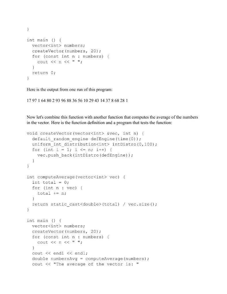 Solved This Is C Read The Text And Look At The Examples 