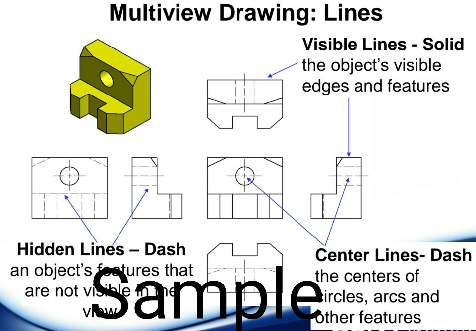 Solved -Sketch the Front, Top, Side views of the object. The | Chegg.com