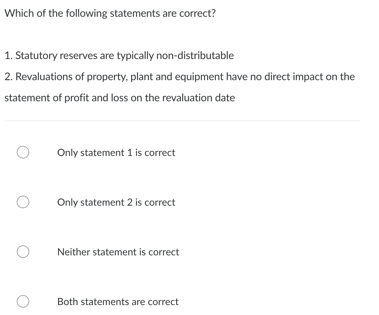 Solved Which of the following statements are correct? 1. | Chegg.com