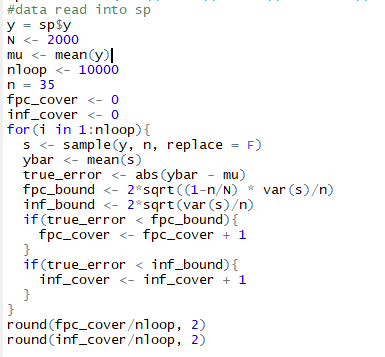 Using a for loop, simulate 10,000 simple random | Chegg.com
