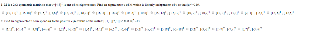 Solved 1. M is a 2x2 symmetric matrix so that v-14,5 is one | Chegg.com