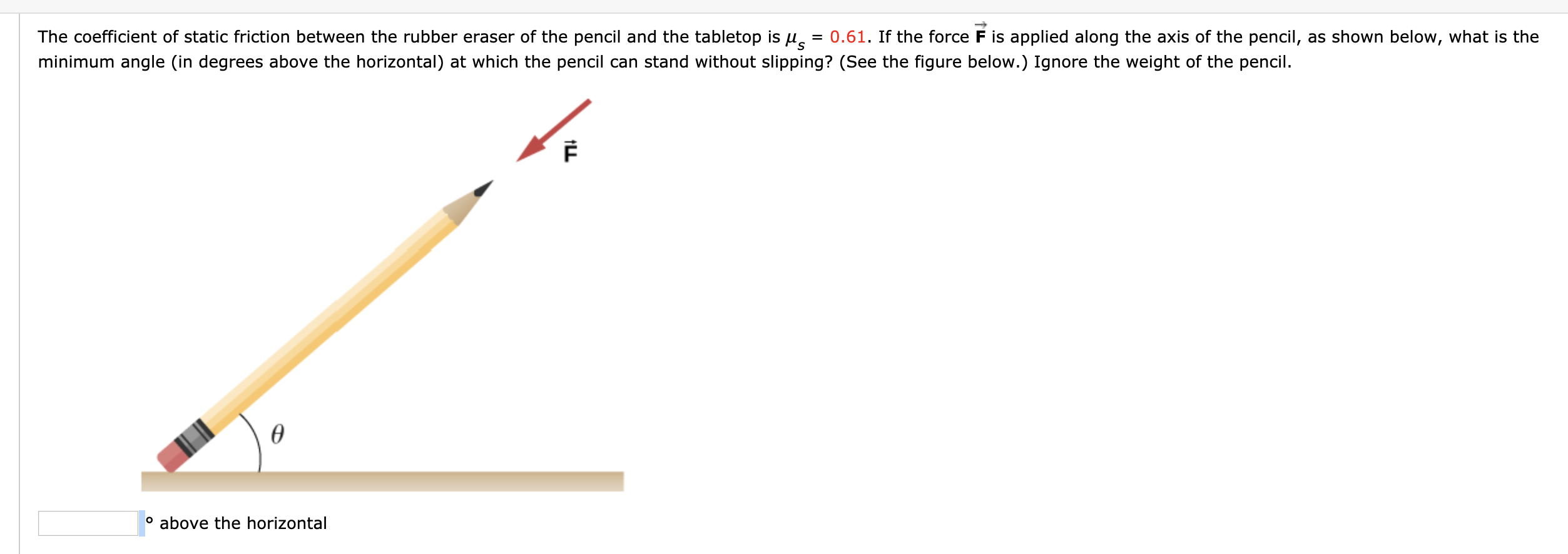 Solved The coefficient of static friction between the rubber | Chegg.com