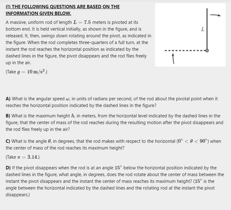 Solved L (!) THE FOLLOWING QUESTIONS ARE BASED ON THE | Chegg.com