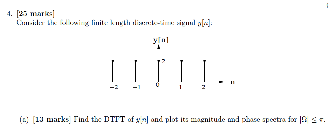 Solved 4. [25 marks] Consider the following finite length | Chegg.com