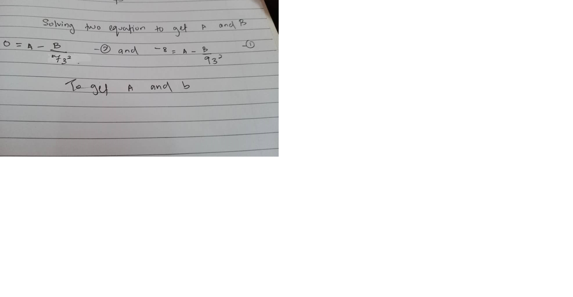 Solved Р and B Solving two equation to get O=A - B - and of | Chegg.com